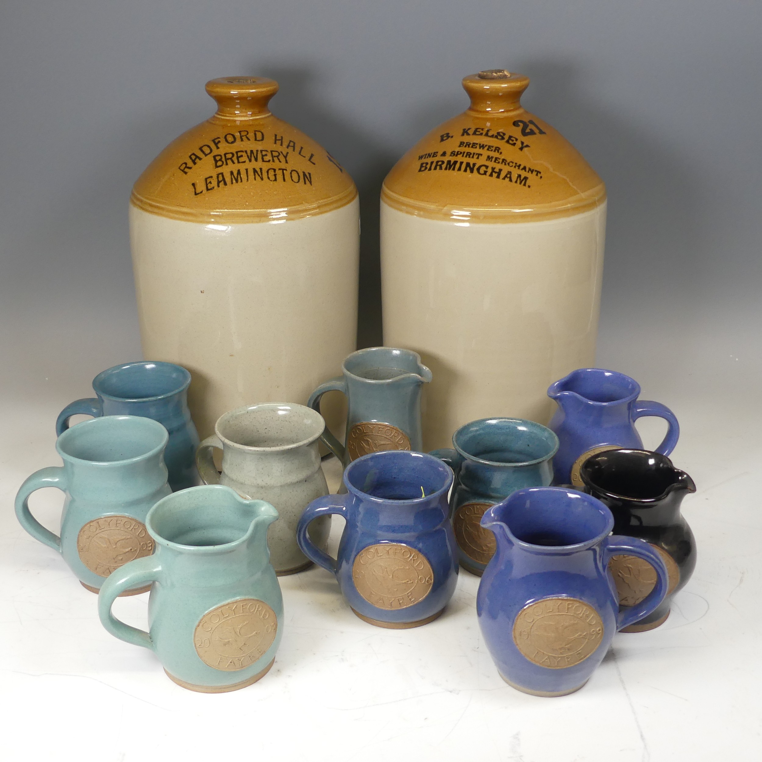 A pair of late 20th century Flagons, H 38 cm, together with a ...