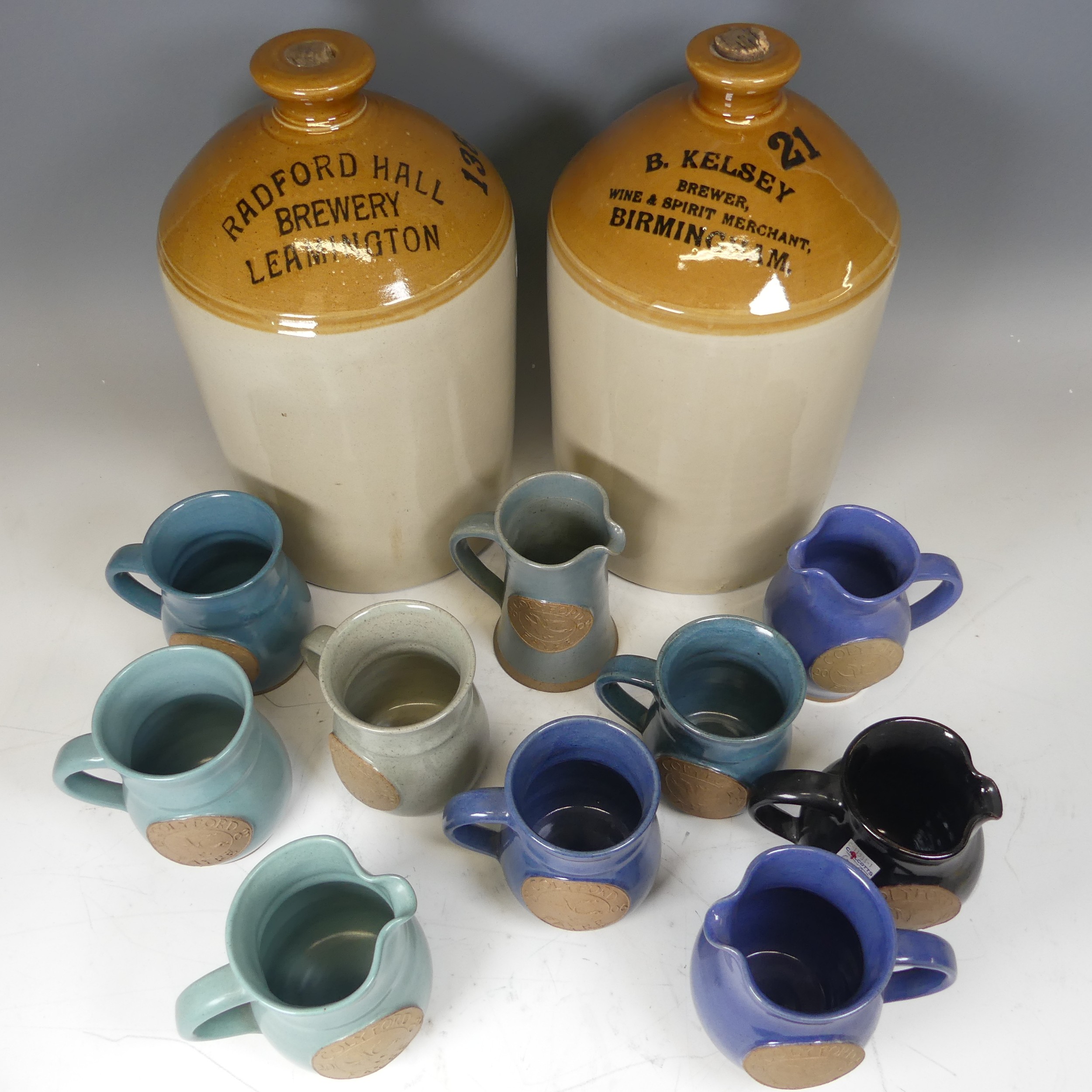 A pair of late 20th century Flagons, H 38 cm, together with a ...