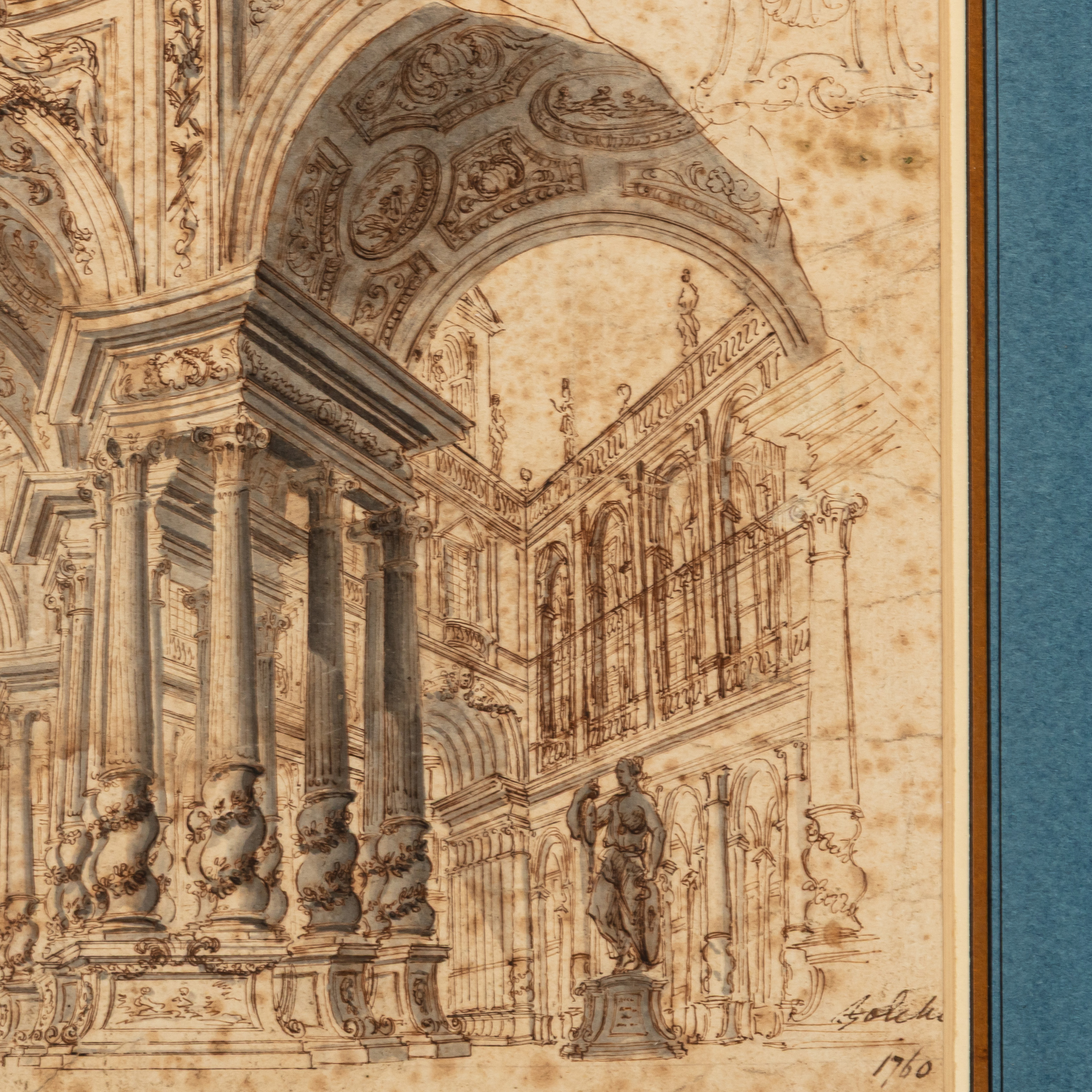 Bibiena Family (18th Century) Design for a stage set; The Interior and ...