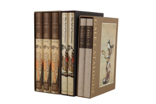 Group of Japanese books on woodblock prints: The Gale, The Vever; The ...