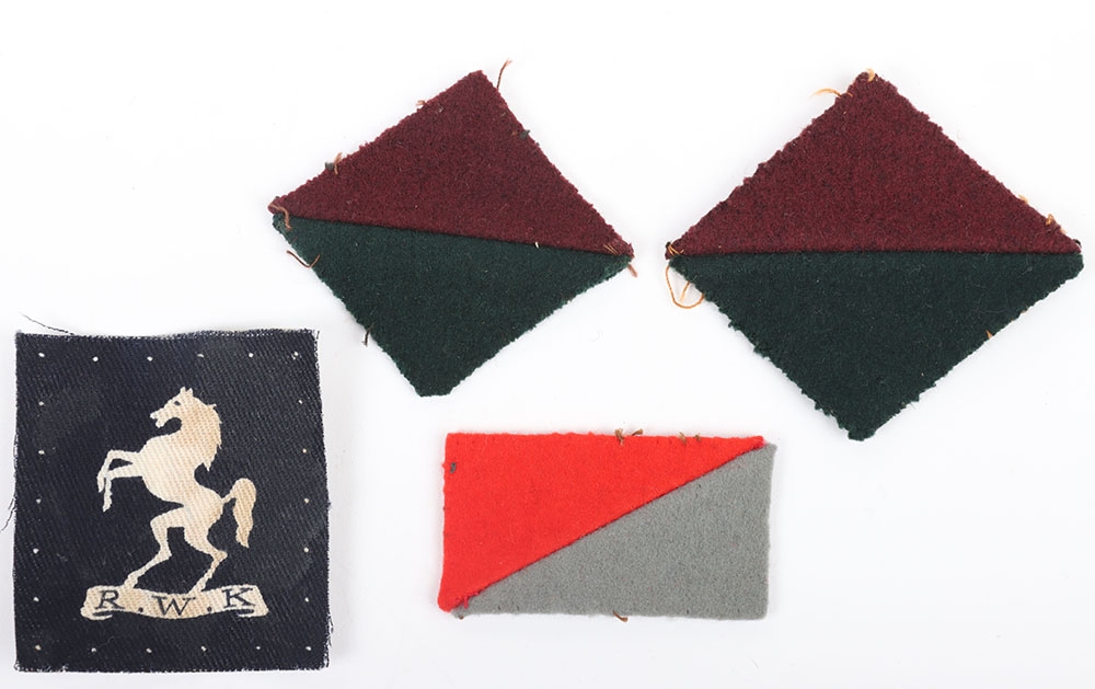 British Regimental Cloth Formation Signs, consisting of a felt 1st ...