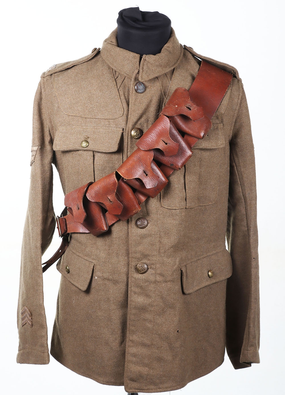 WW1 British 1902 Pattern Tunic, Royal Garrison Artillery, 03 Bandolier ...