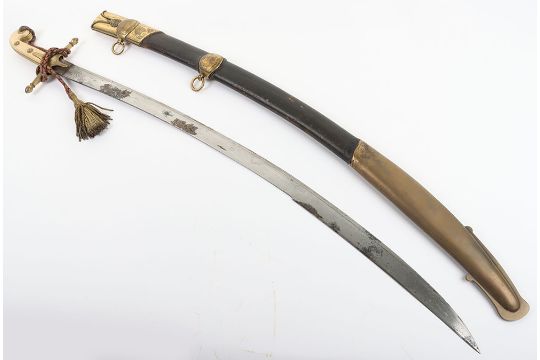 ^ Late Georgian Cavalry Officer’s Dress Sword, scimitar blade 31 ...