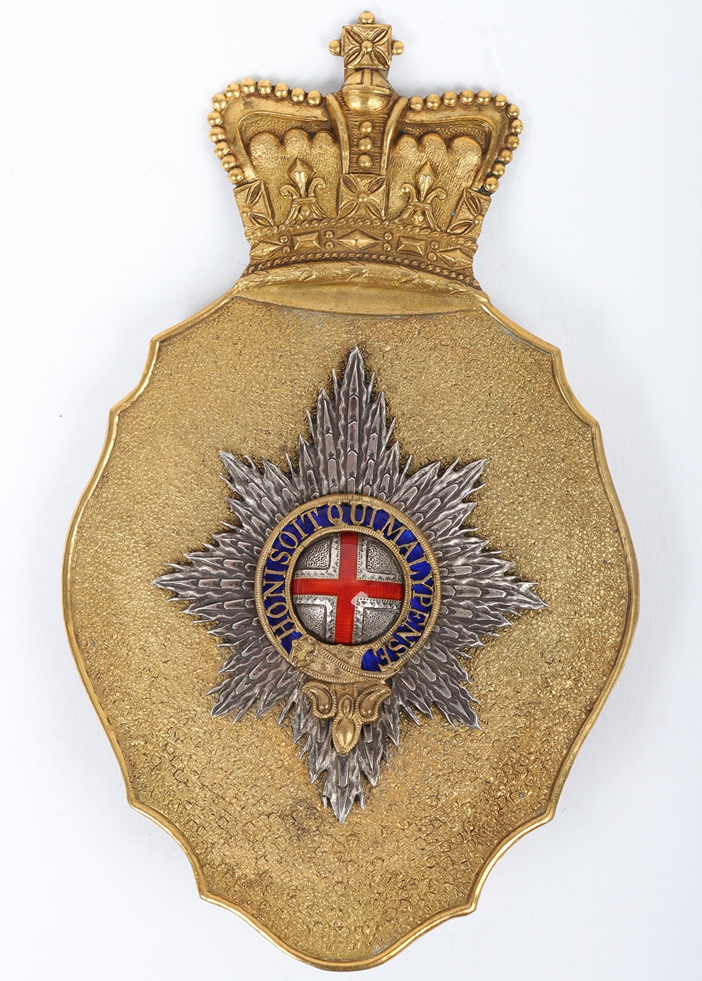 Coldstream Guards Waterloo Pattern Shako Plate, being a 20th century ...