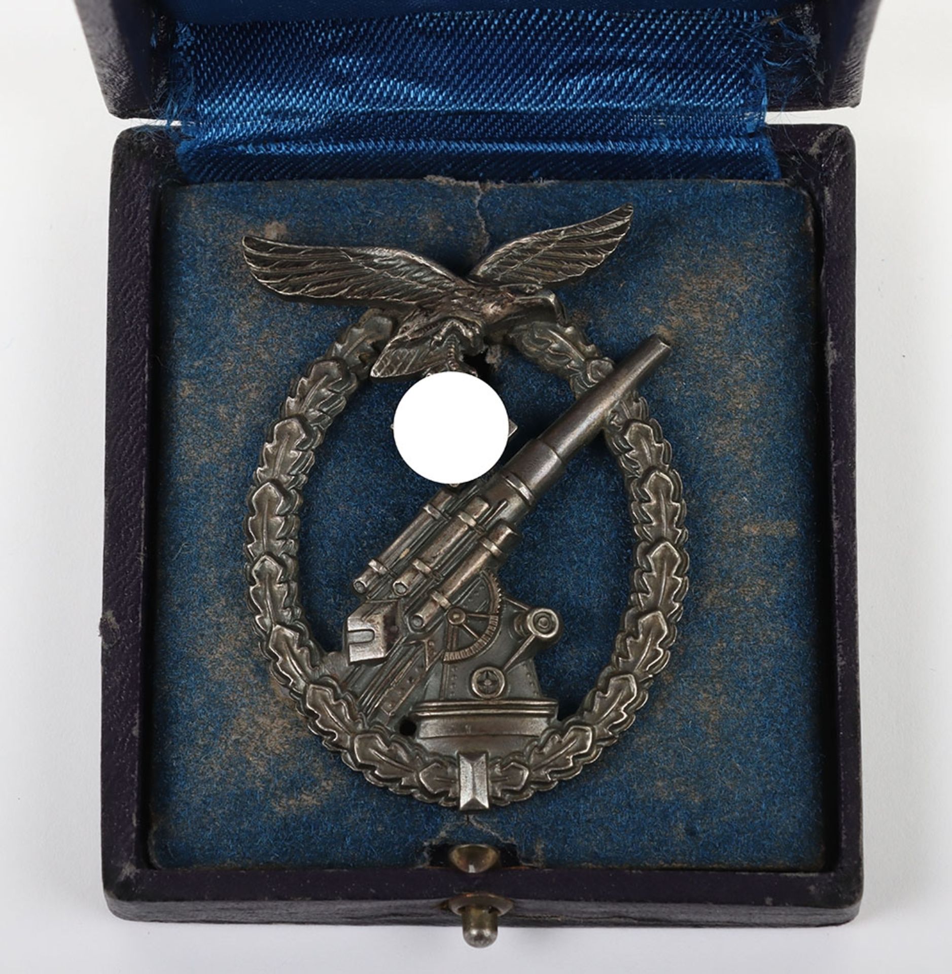 WW2 German Luftwaffe Flak Badge by Gustav Brehmer with Original Case of ...