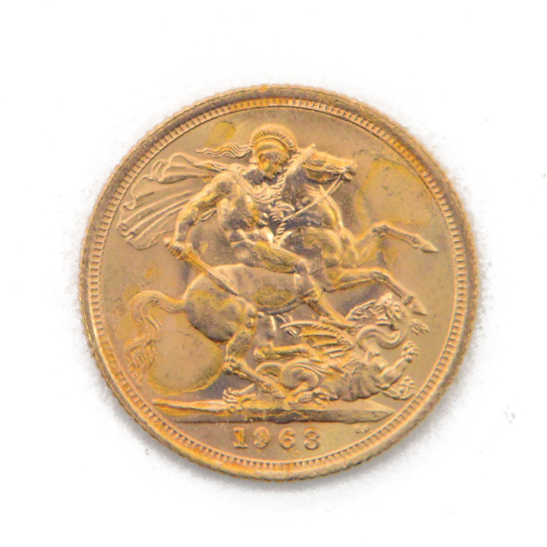 Queen Elizabeth II 1963 gold full sovereign coin