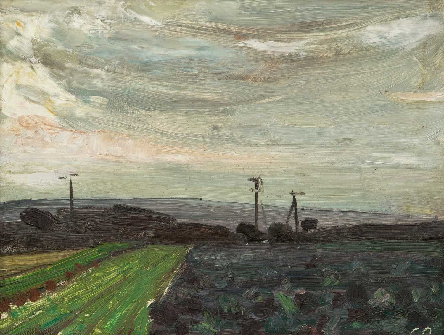 Geoff OGDEN (1929) Daybreak Oil on board, signed with initials, 26 x ...