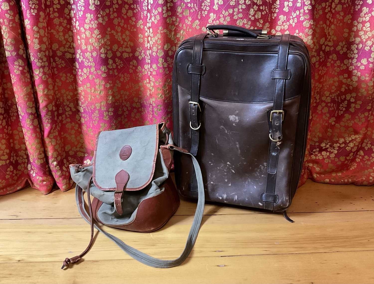 Swaine Adeney Luggage Swaine & Adeney leather and canvas shoulder bag ...