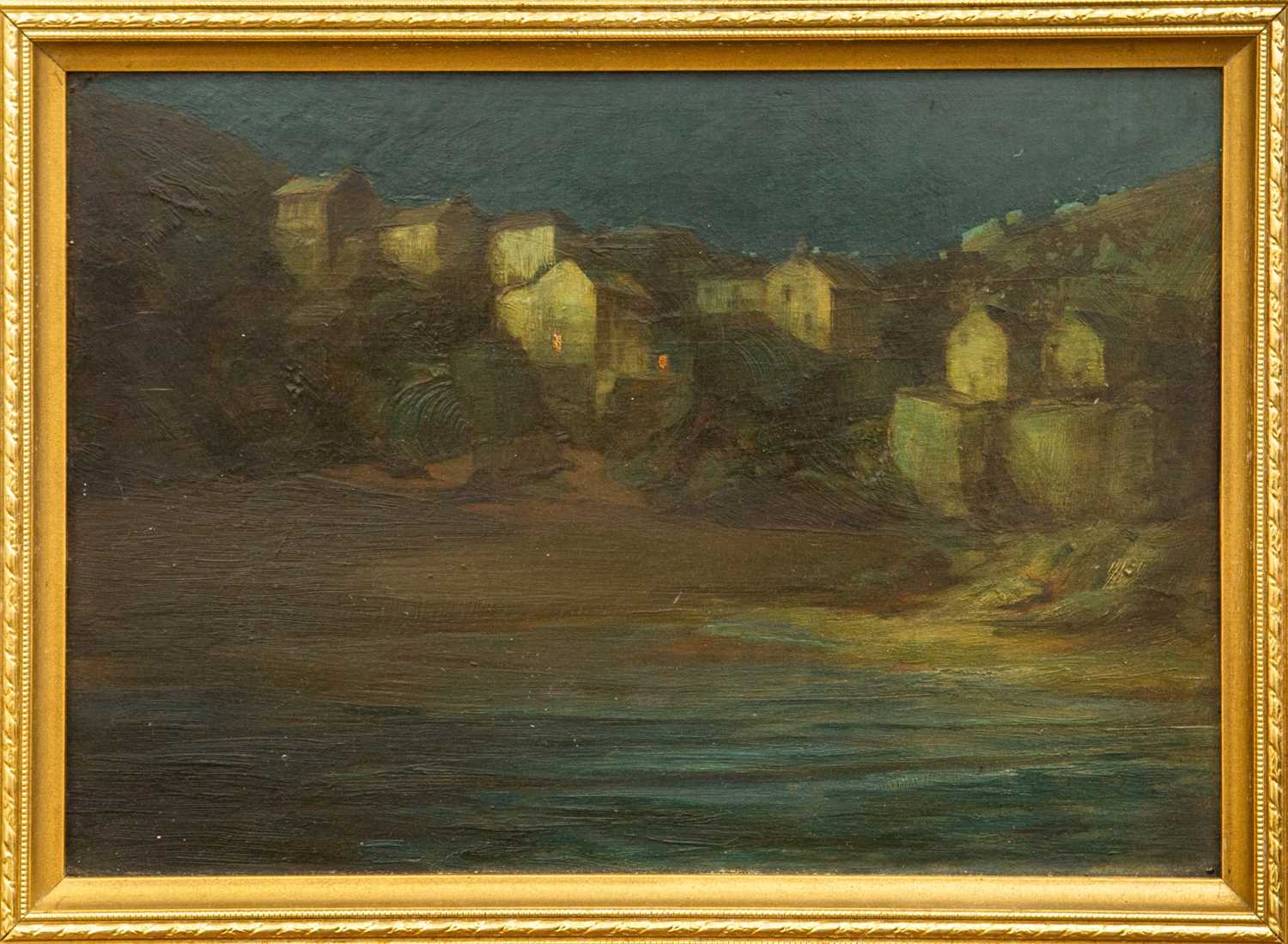 Albert Chevalier Tayler 1862-1925 Cornish Moonlight 1917 oil on board ...