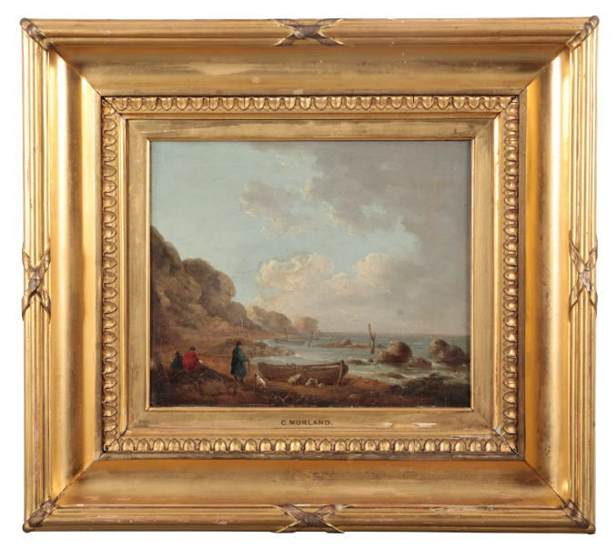 ATTRIBUTED TO GEORGE MORLAND (1763-1804) Coastal landscape depicting ...