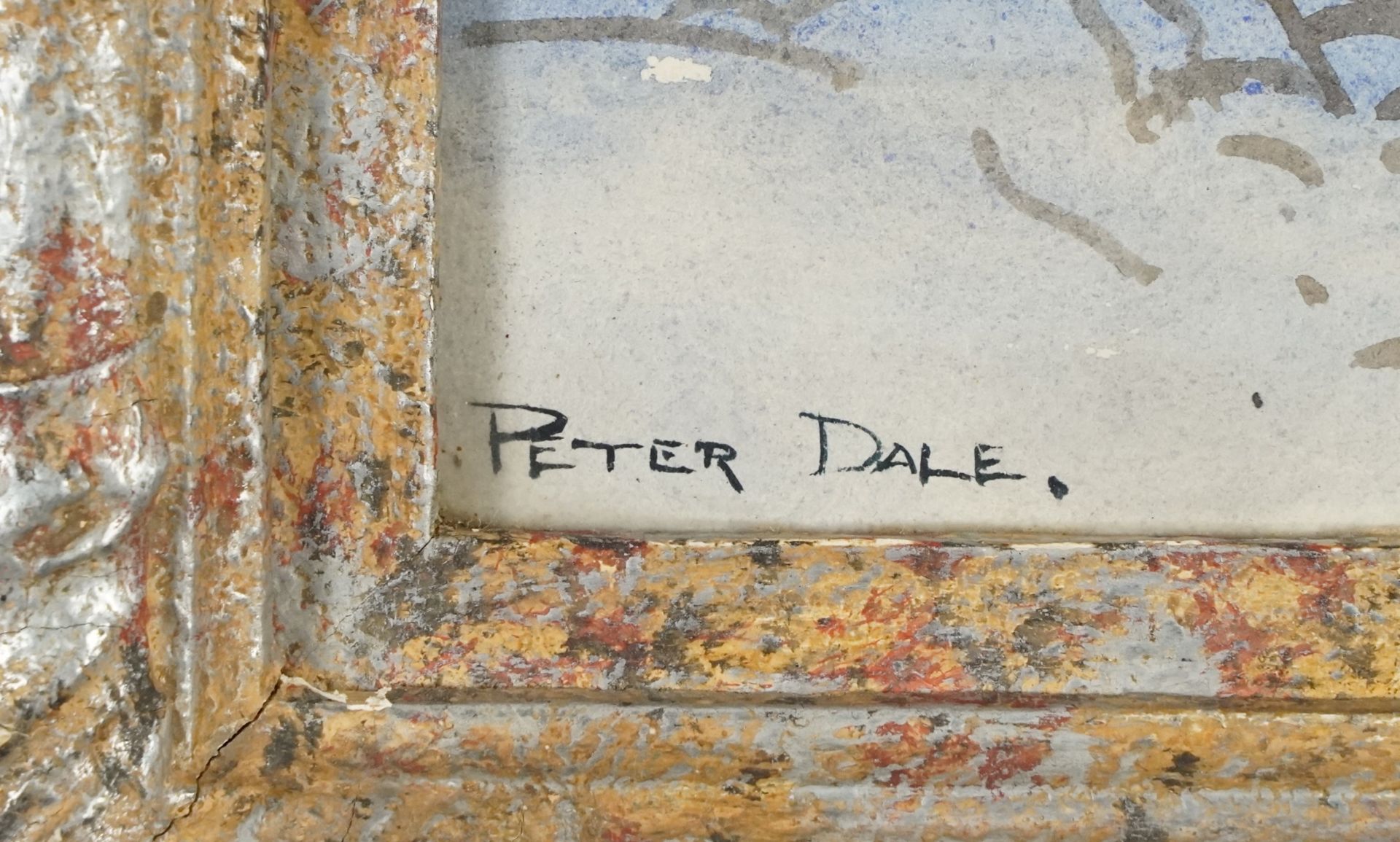 Peter Dale - Harbour side street view, 20th century British school ...