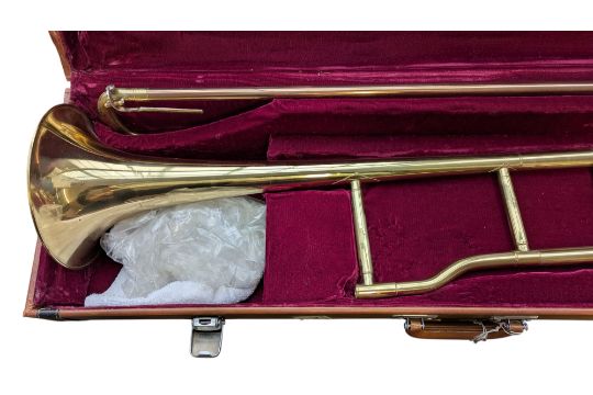 Musical Instrument - Late 20th century Lark trombone M4023. Of brass ...