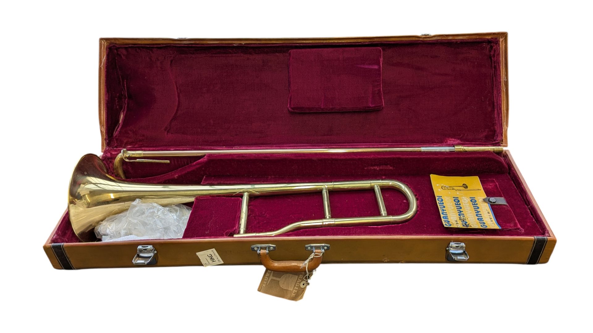 Musical Instrument - Late 20th century Lark trombone M4023. Of brass ...