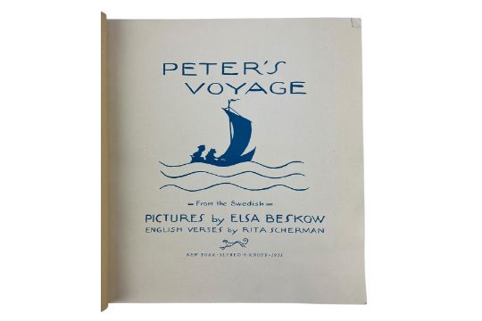 Scherman, Rita. 1931 Peter's Voyage. New York: Alfred A. Knopf ...