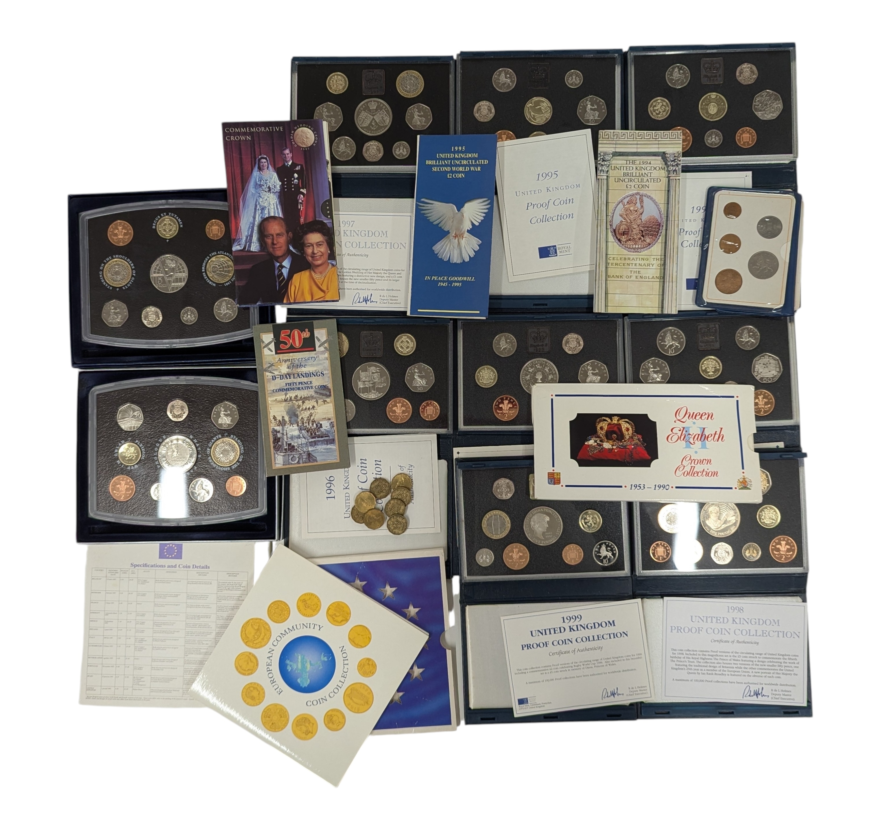 United Kingdom Proof Coin Collections - A collection of British proof ...