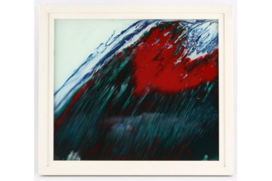 Tim Dolby (British 1958-2022), two untitled abstract reverse painted ...