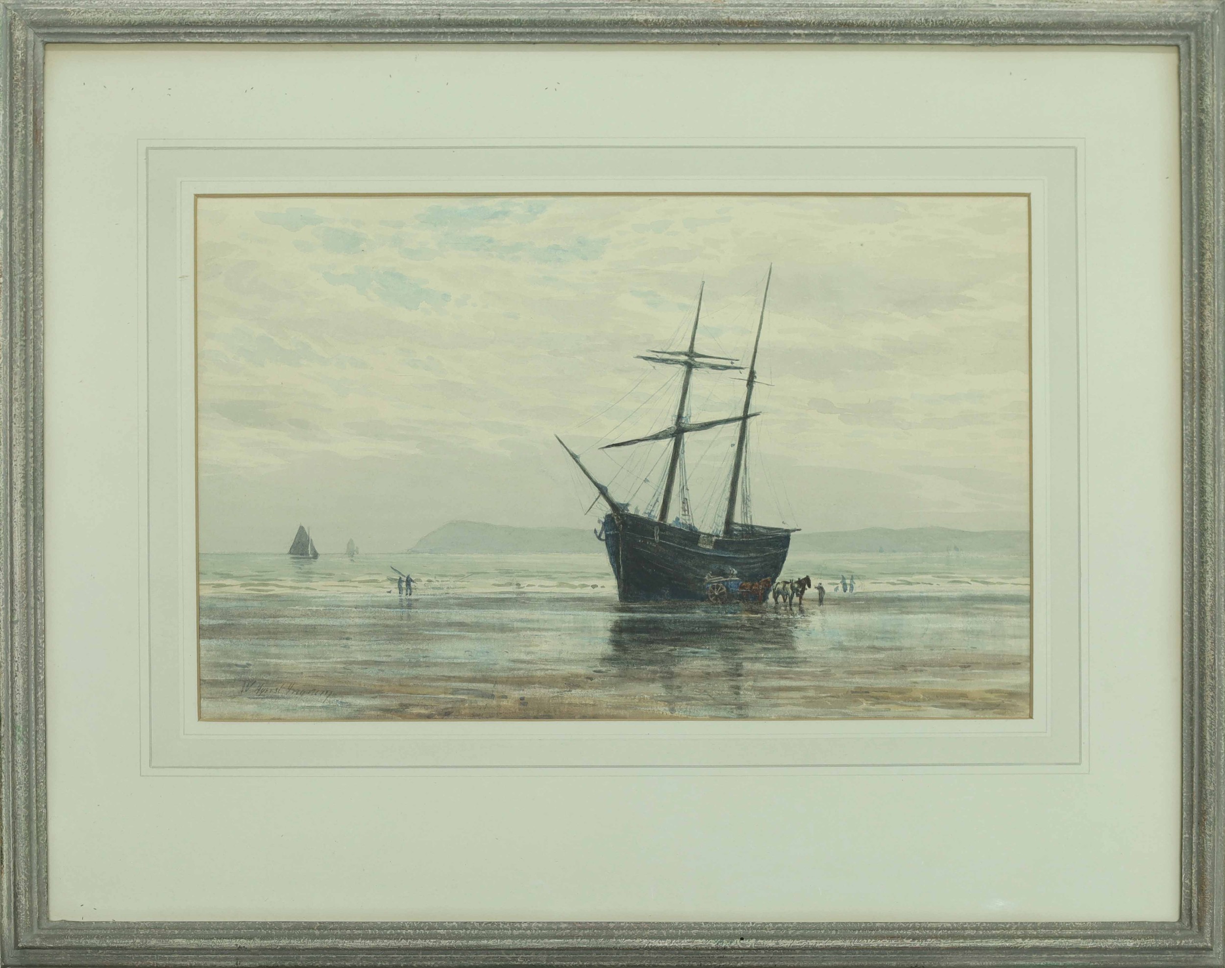 William Ayerst Ingram (1855-1913), 'The Misses Tatham', beached at low ...