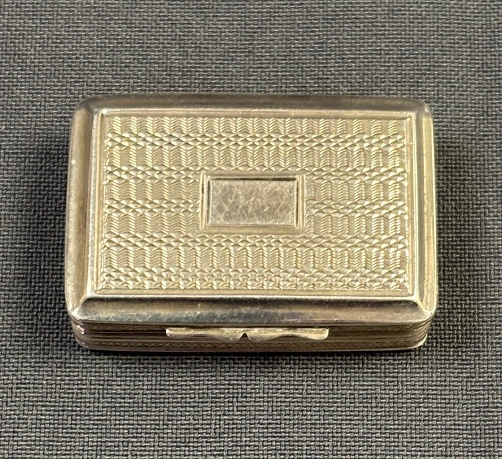 GEORGE IV SILVER VINAIGRETTE BY THOMAS Parker, decorated front and back ...