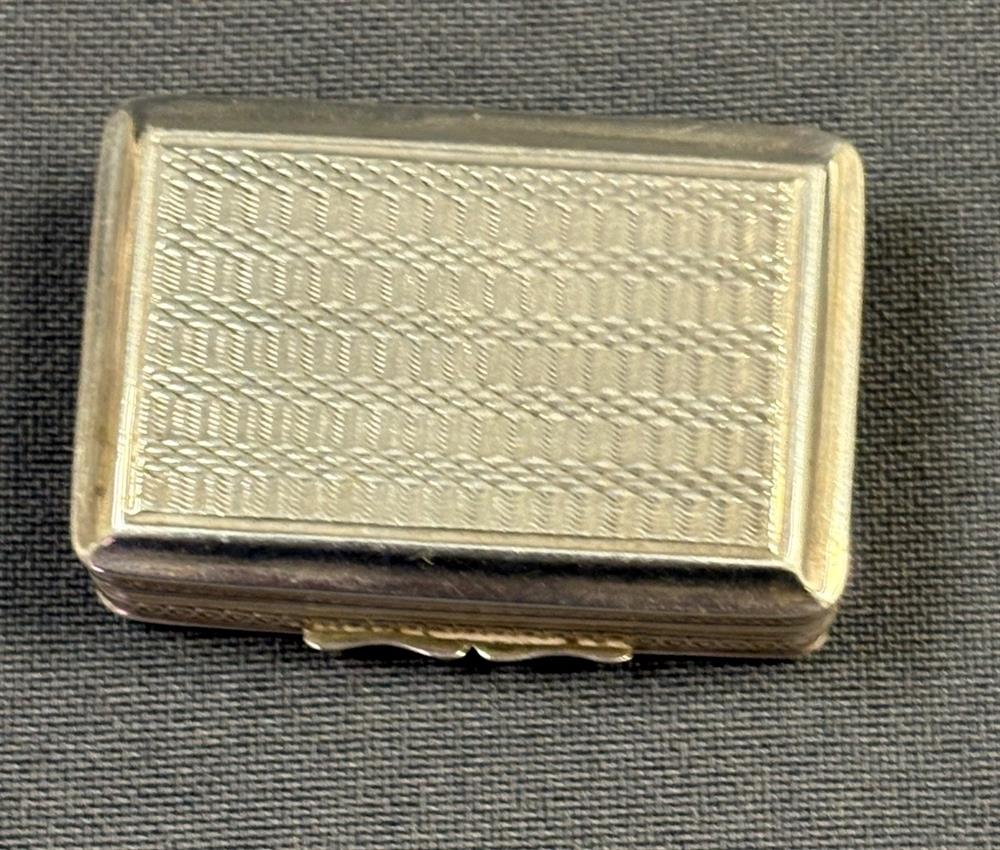 GEORGE IV SILVER VINAIGRETTE BY THOMAS Parker, decorated front and back ...