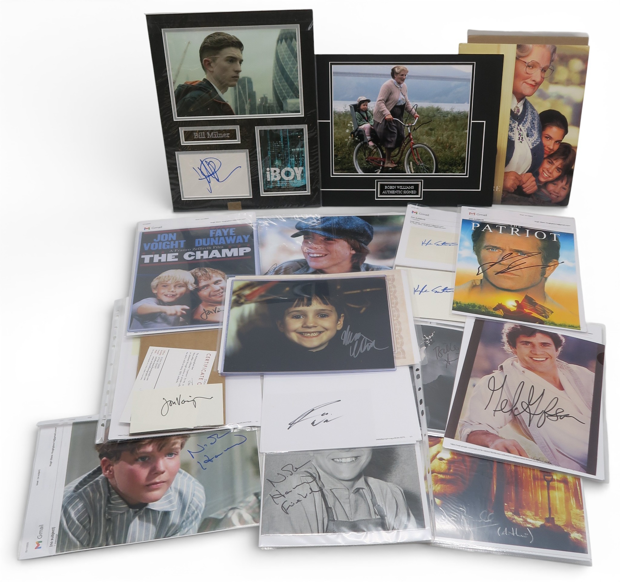 AUTOGRAPHS Photographs autographed by Mel Gibson, Bille August, Patrick ...