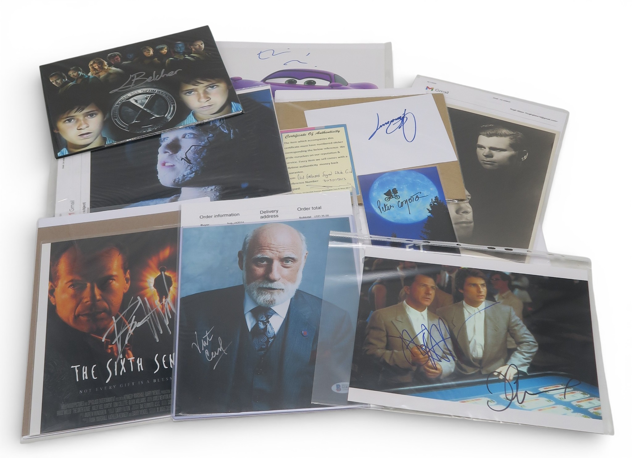 AUTOGRAPHS Photographs autographed by Mel Gibson, Bille August, Patrick ...