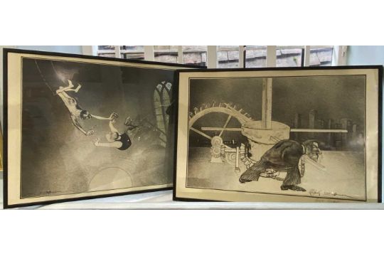 Ralph Steadman (b 1936), two framed lithographs comprising 'Gonzo ...