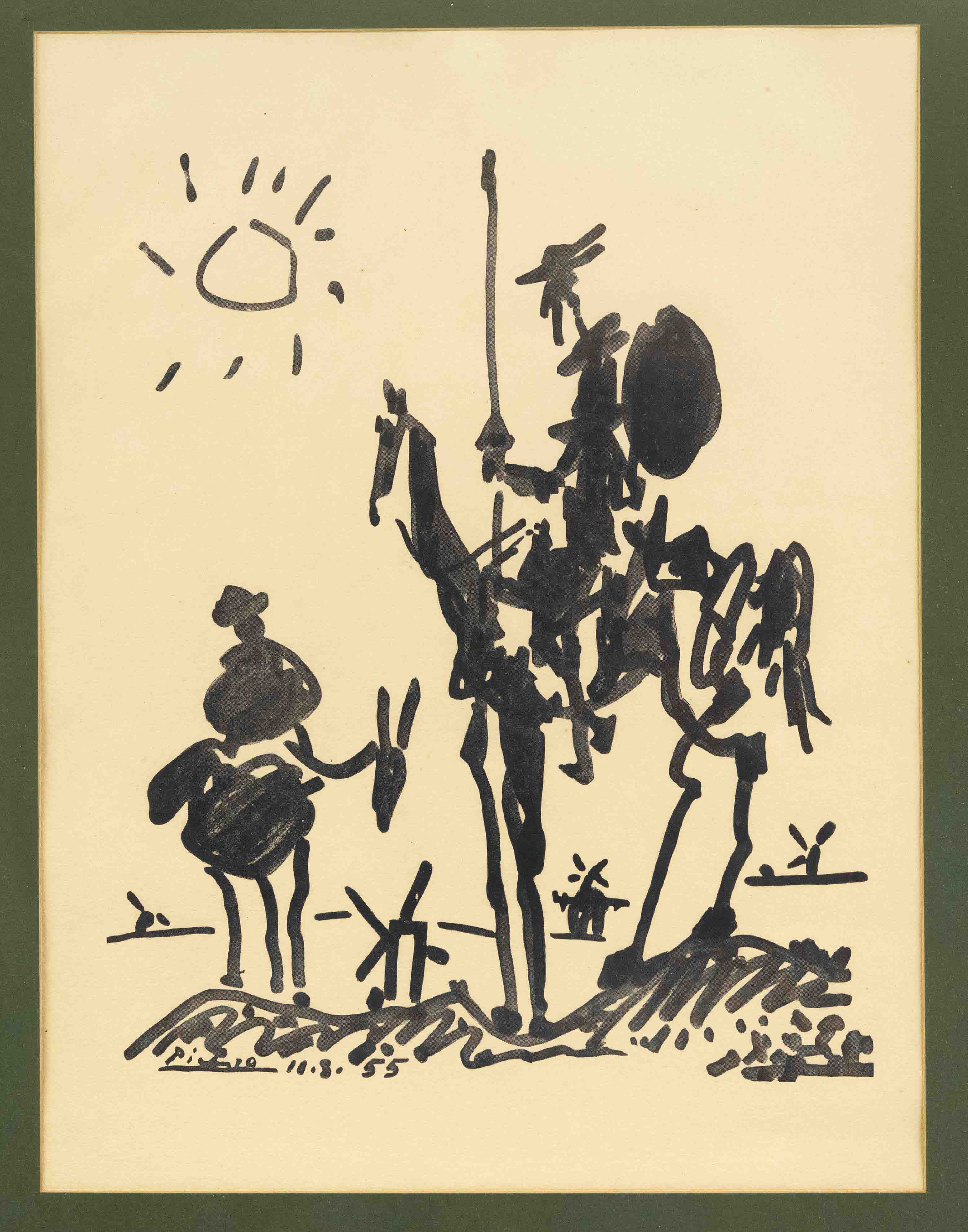 Pablo Picasso (1881-1977), after, offset lithograph after an ink ...