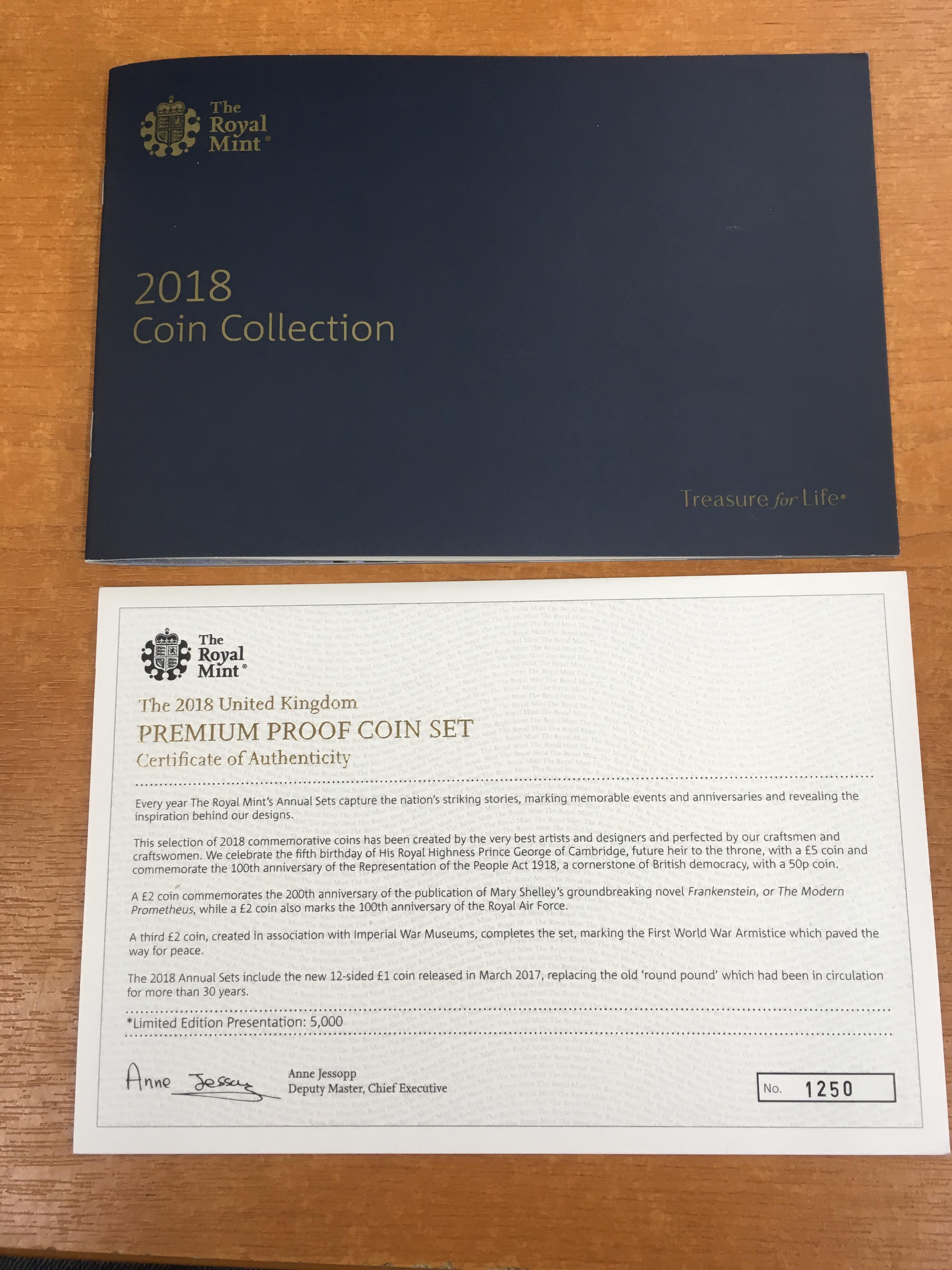 COINS: 2018 UK PREMIUM PROOF SET.