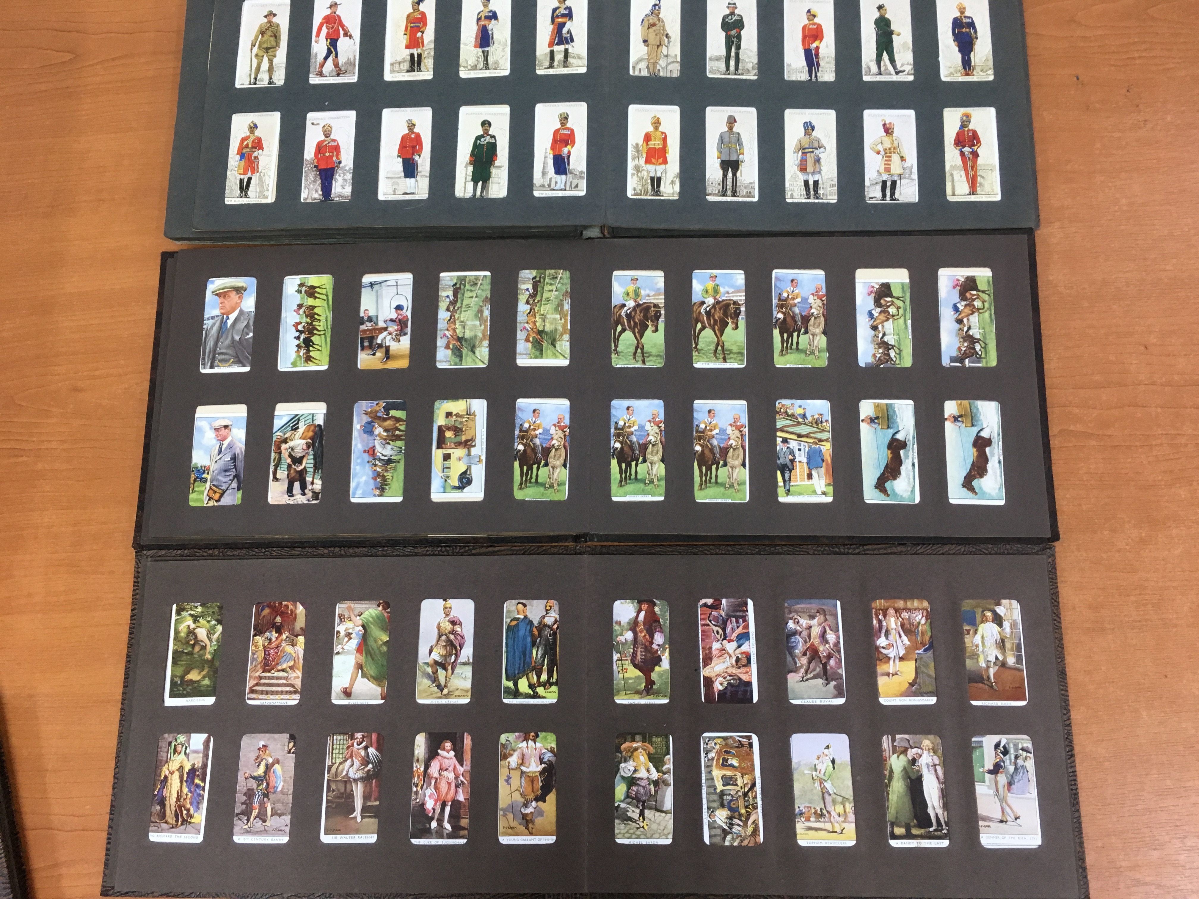 CIGARETTE CARDS: BOX WITH 25 OLD SLOT IN ALBUMS, MAINLY PART FILLED OR ...