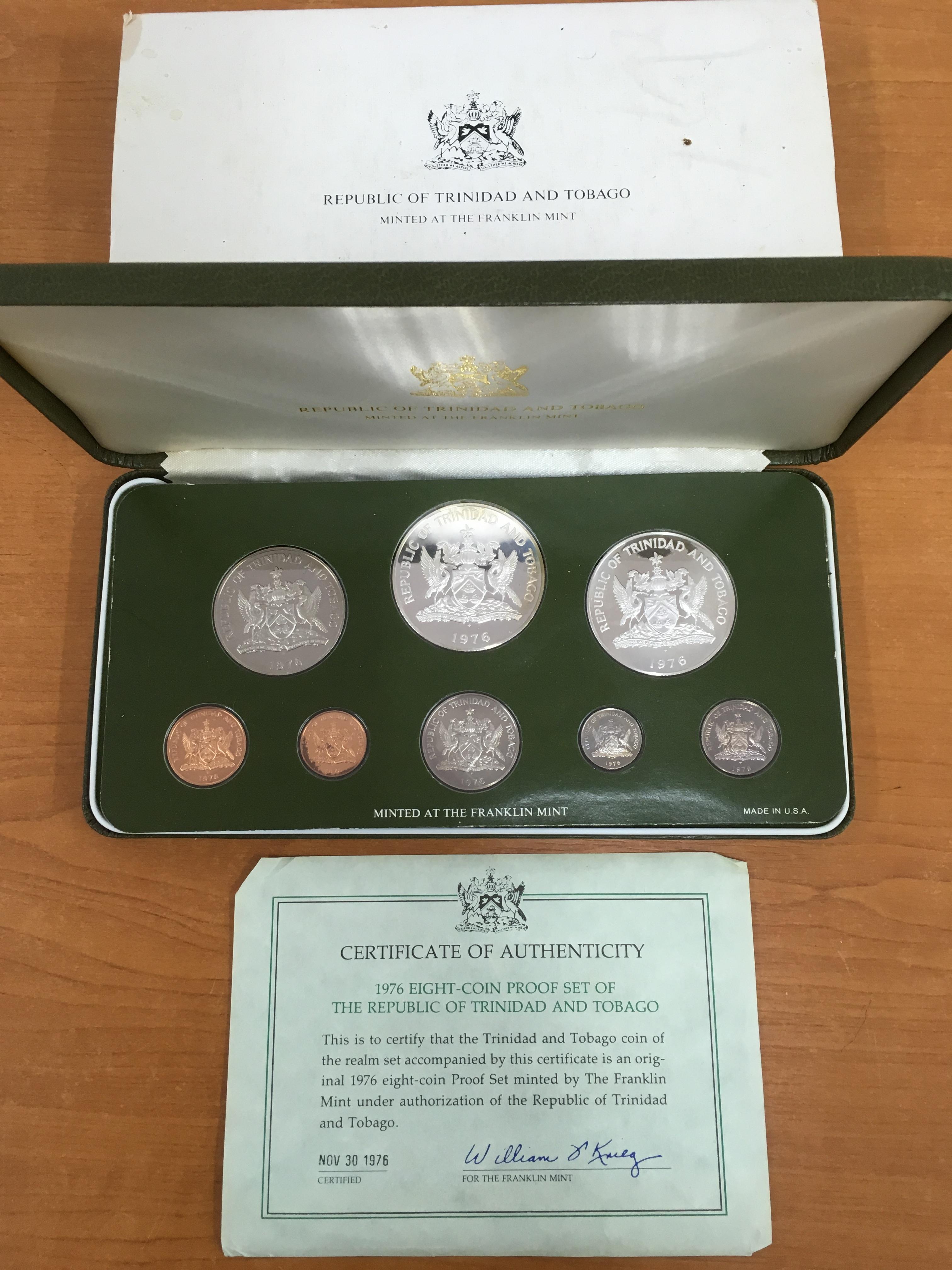 COINS: FRANKLIN MINT PROOF SETS IN CASES, EACH WITH SLIPCASE OUTER AND ...