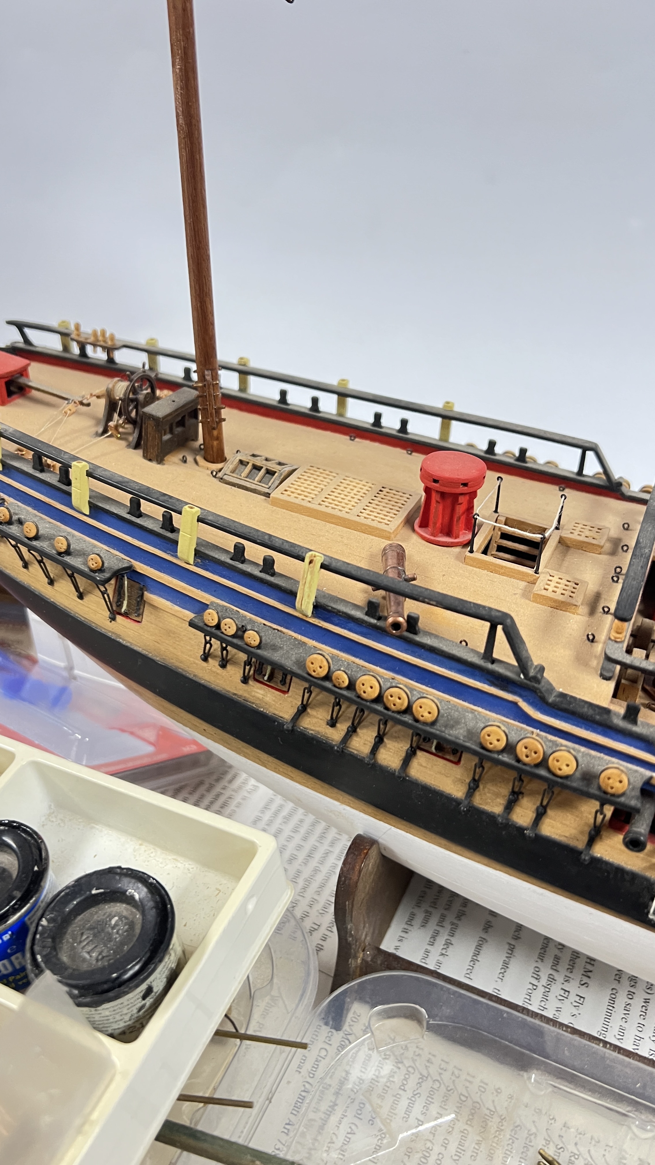 VICTORY MODELS 1:64 SCALE HMS FLY 1776 SWAN CLASS SLOOP WOODEN MODEL ...