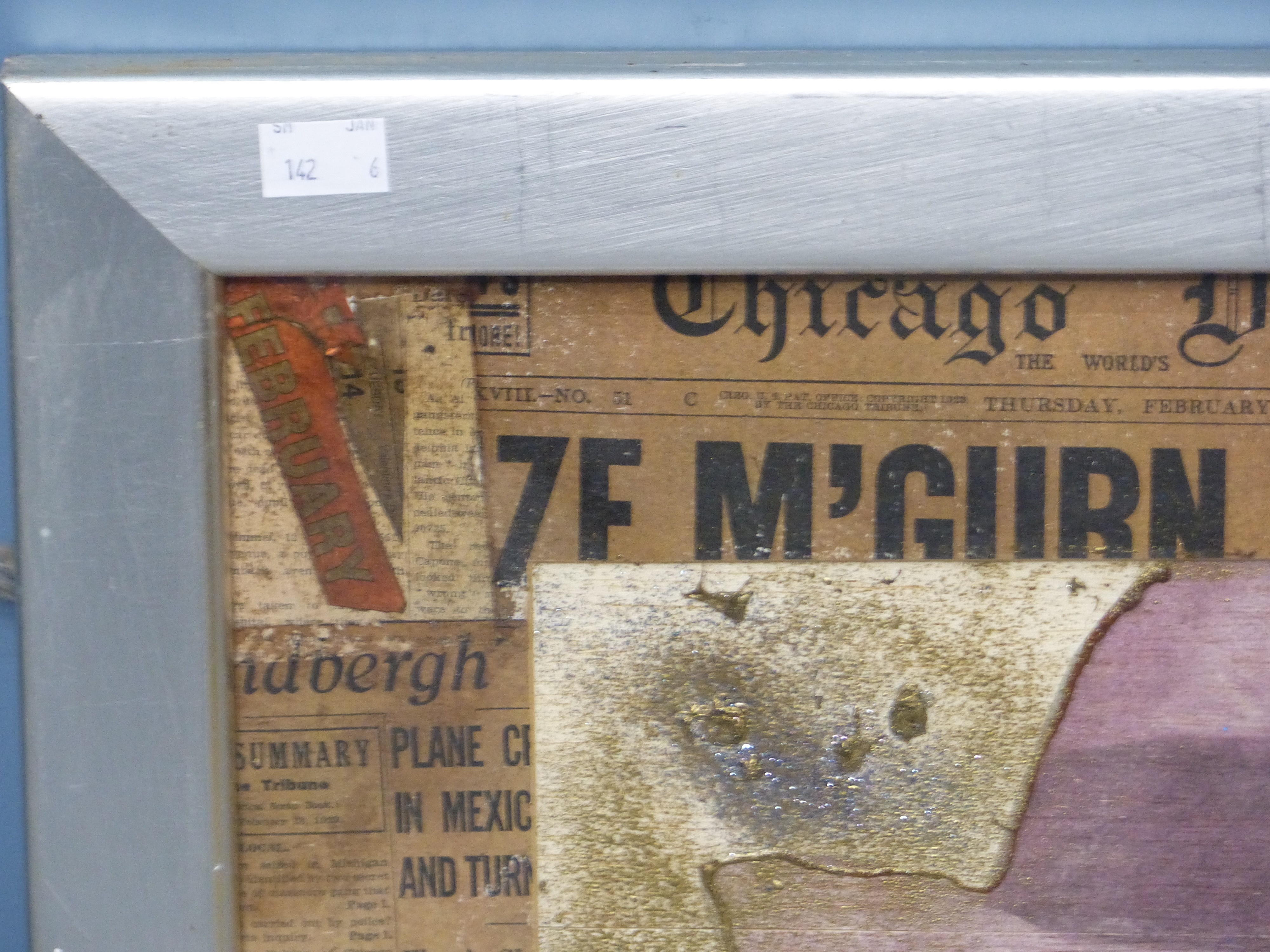 Pietro Psaier (1936-2004) Al Capone, mixed media signed lower right and ...