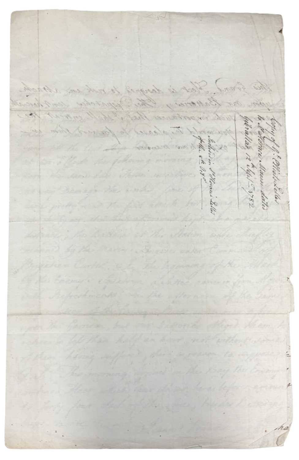 1782 AMERICAN REVOLUTIONARY WAR. Near period manuscript copy of General ...