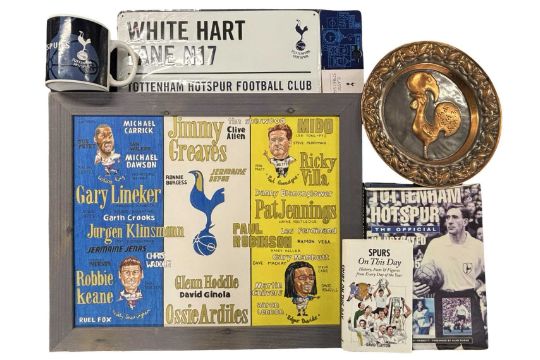 A collection of Tottenham Hotspur memorabilia, to include: - Vintage ...