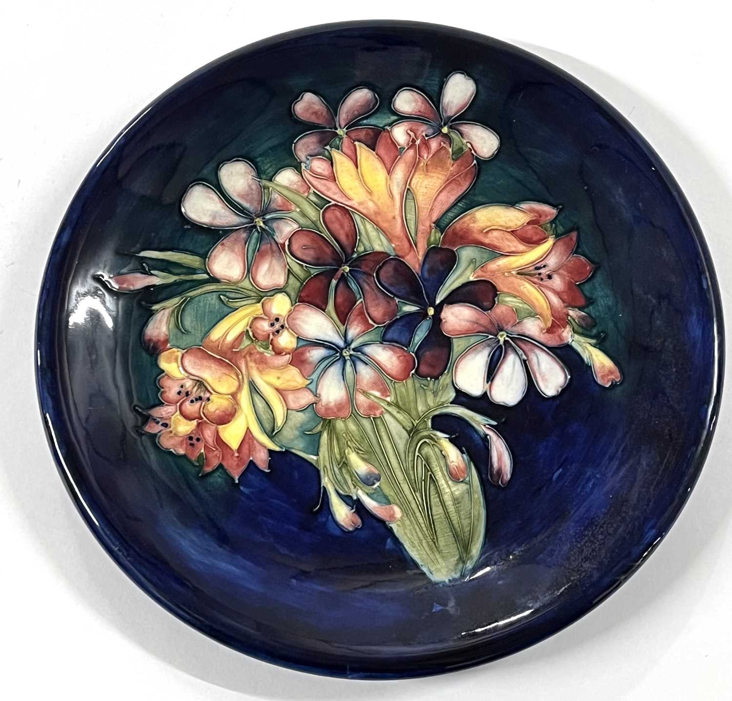 Moorcroft Spring Flowers Pattern Large Plate with tube-lined pattern on ...