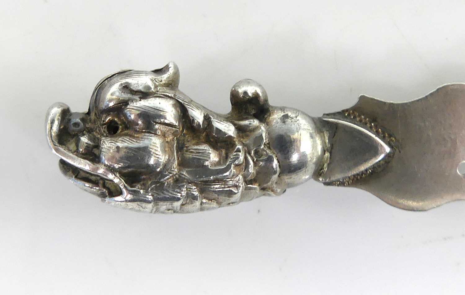 A collection of five Victorian and later silver bookmarks, comprising ...