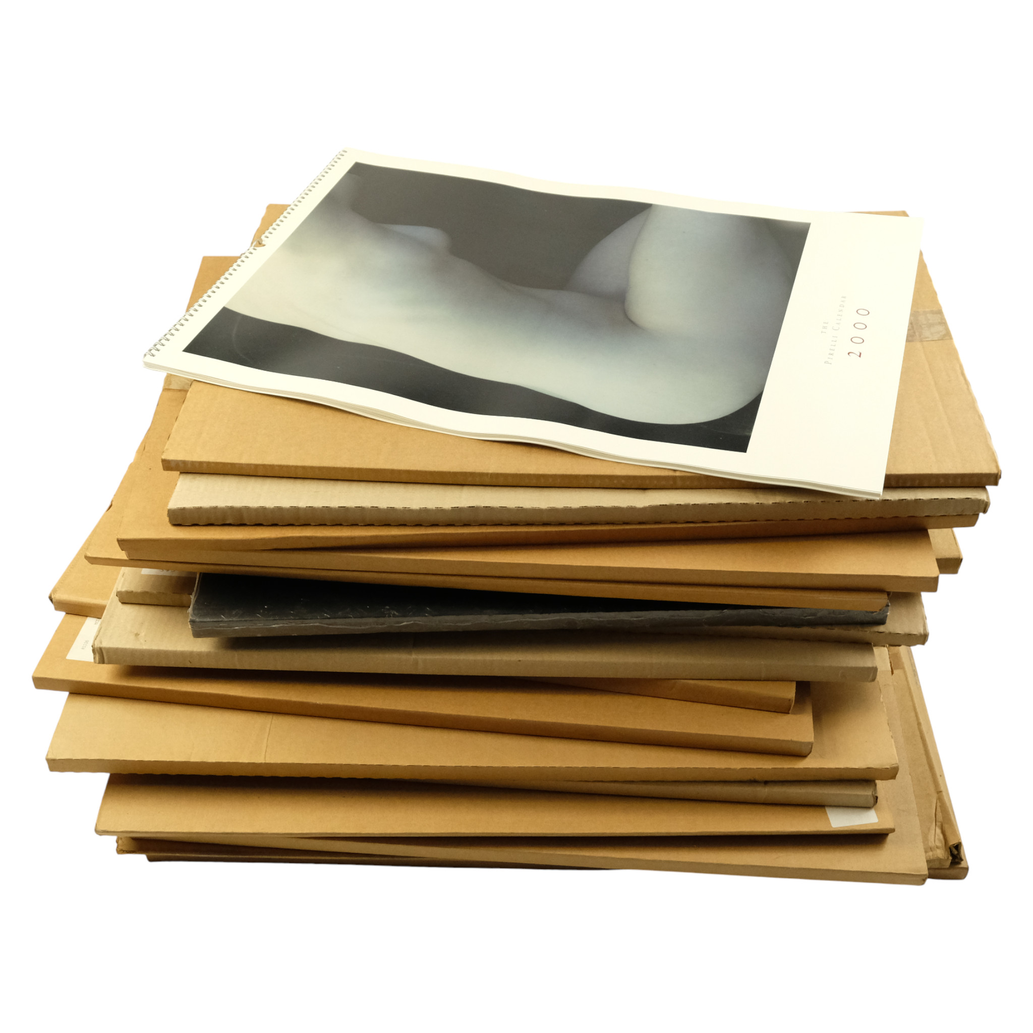 Seventeen late 20th / early 21st Century Pirelli calendars in card ...