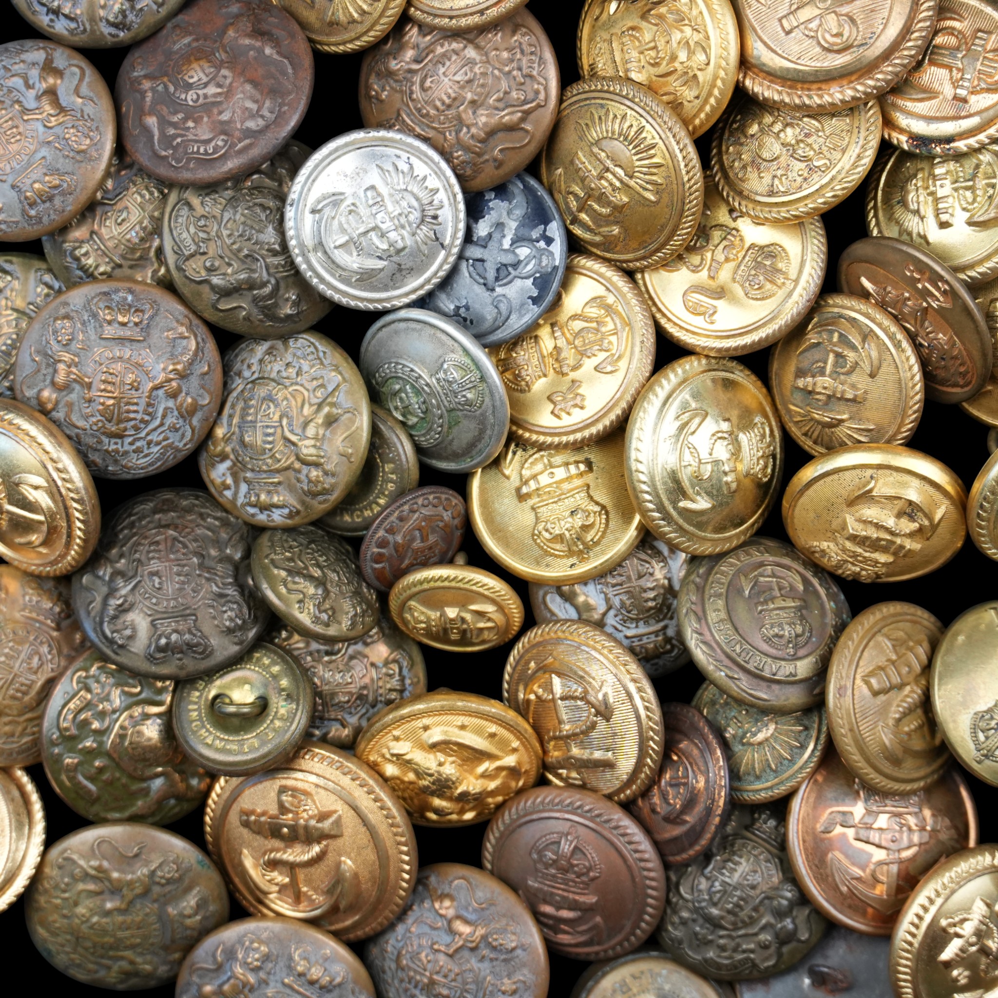 A group of 19th Century and later British and other military buttons