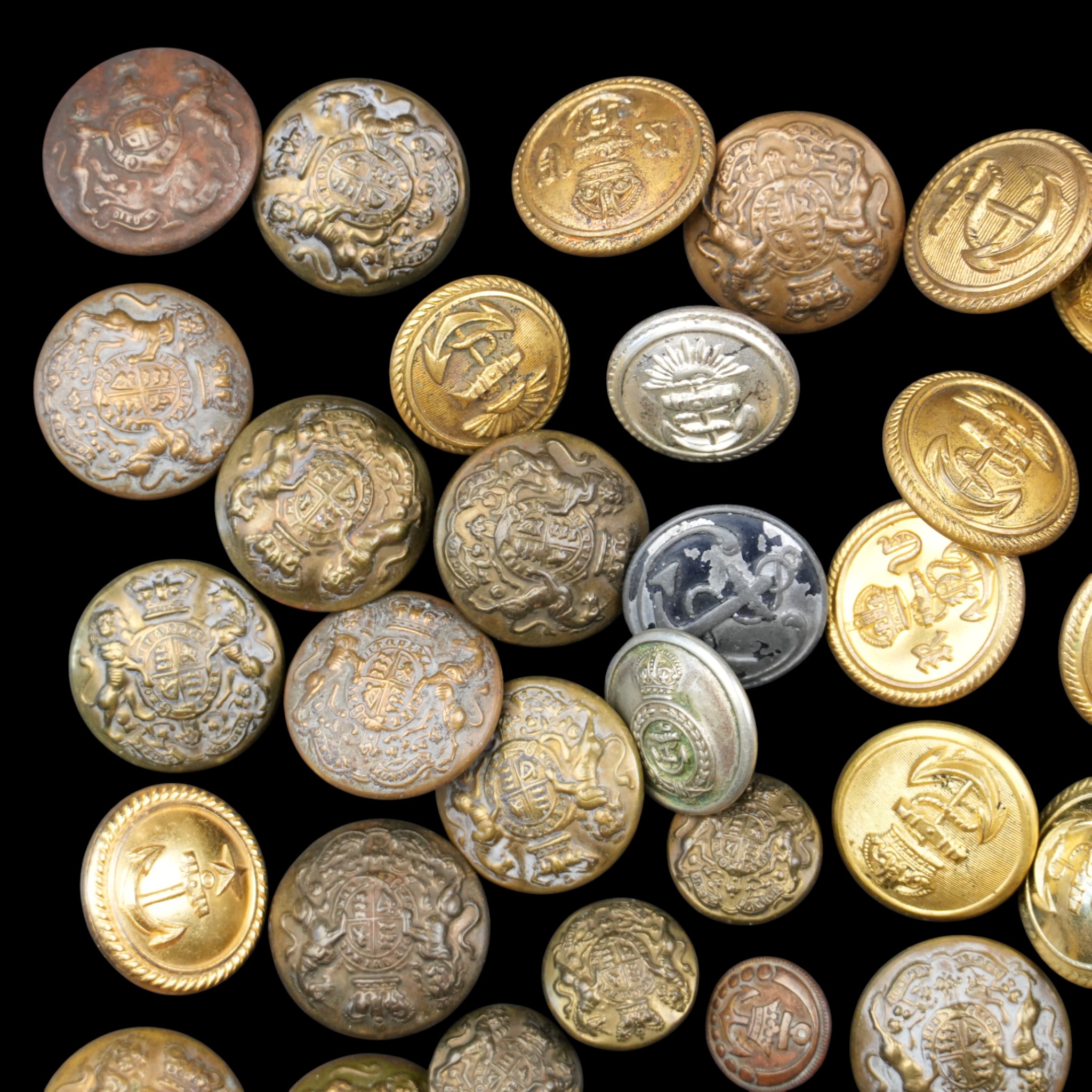 A group of 19th Century and later British and other military buttons