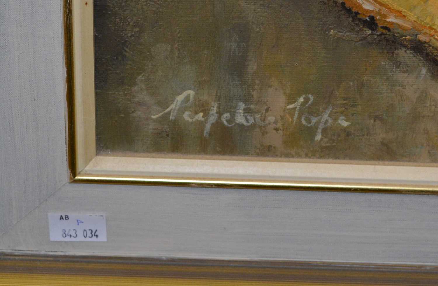 ARR Perpetua Pope (1916-2013) Roofs Dubrovnik oil on canvas, signed ...