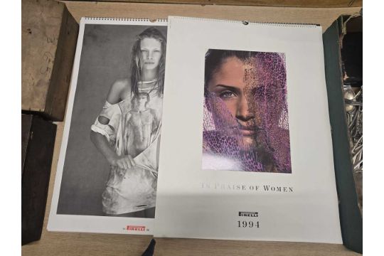 Five boxed Pirelli calendars