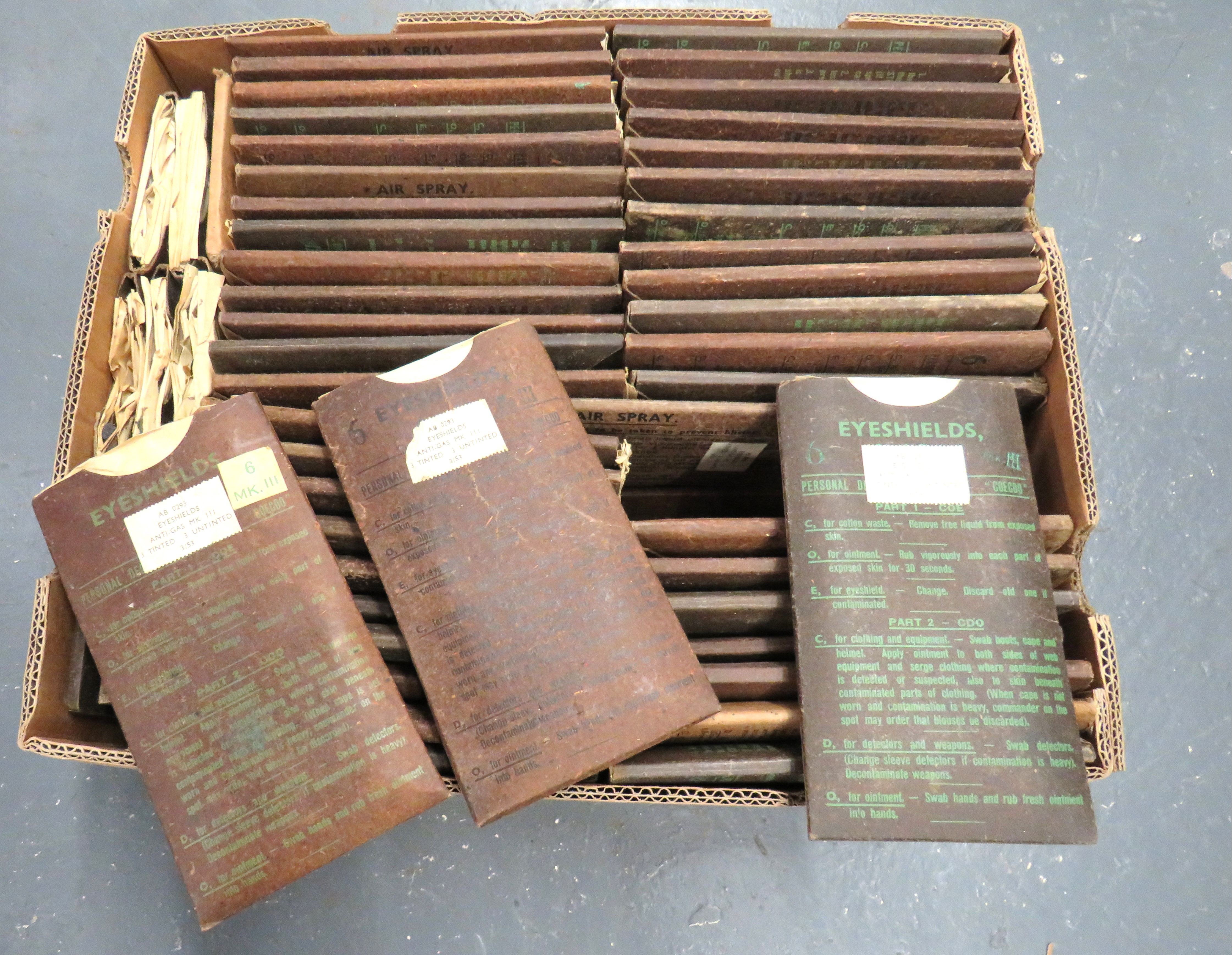 Quantity Of WW2 Respirator Gas Eye Shields eye shields still wrapped ...
