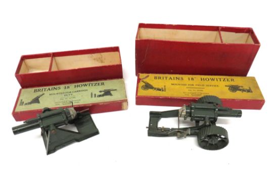 Two Britains Boxed Howitzer Cannons consisting Britains No 2107, 18 ...