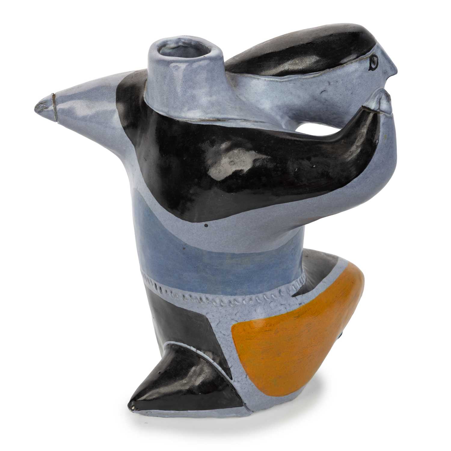 ACCOLAY FRENCH POTTERY ABSTRACT FIGURE, MID 20TH CENTURY in the manner ...