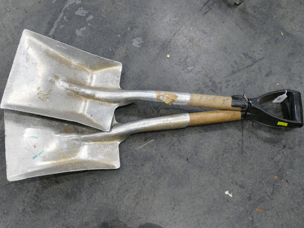 Two military marked spades