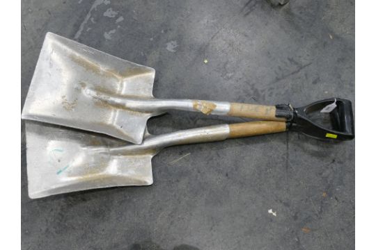 Two military marked spades
