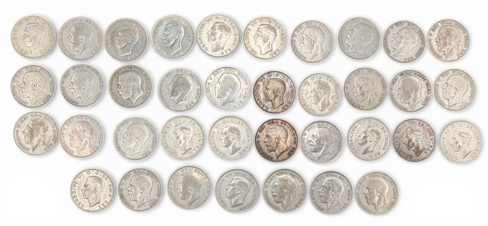 GB 50/50 Silver Half-crown Coin Collection: a large collection of 37 ...