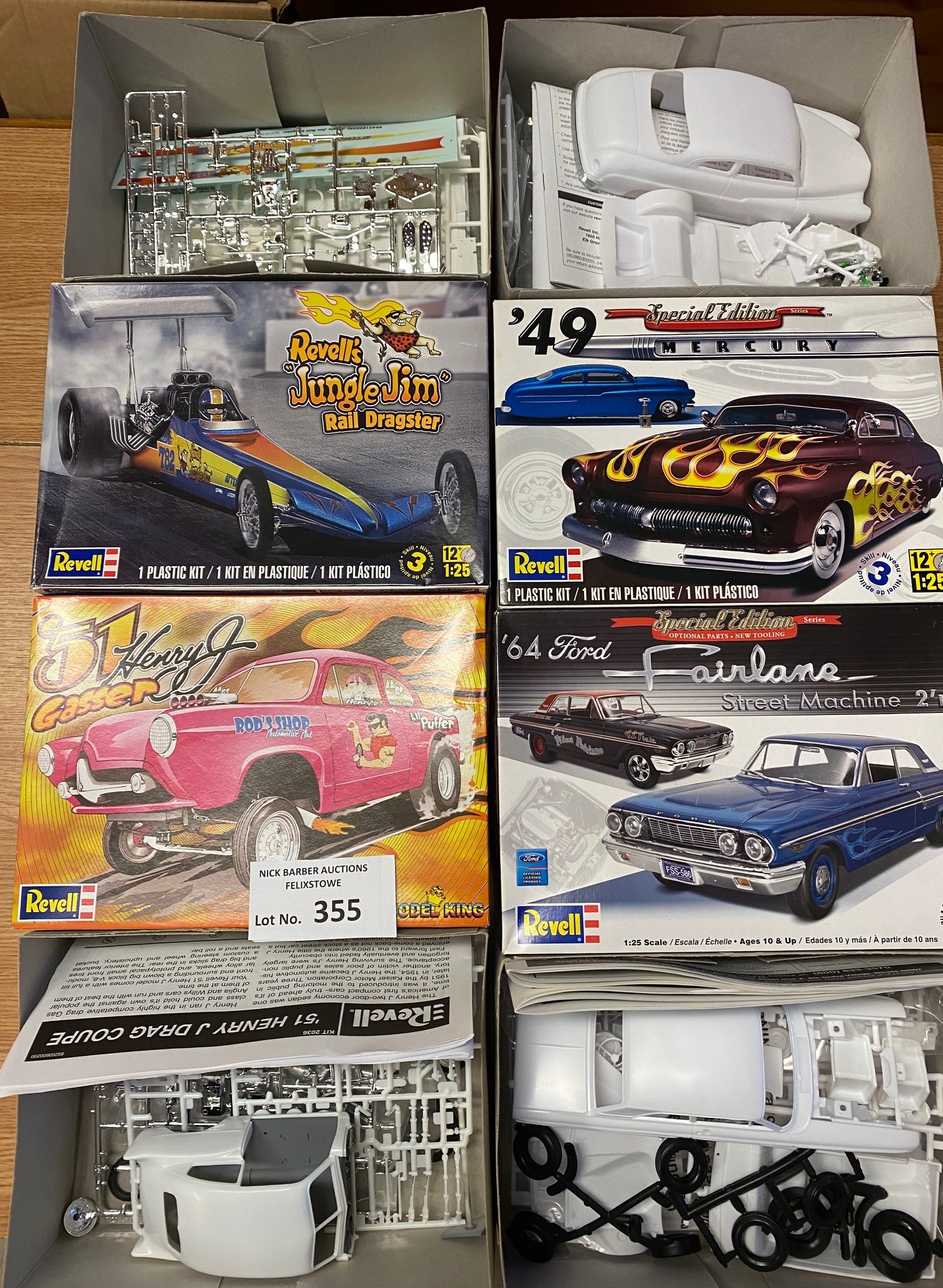 Die-cast : Kits - Revell Custom Car kits (4), USA style, incl Dragster ...