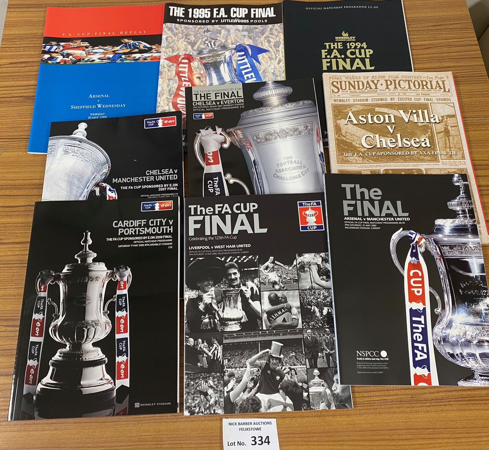 Football : FA Cup Final programmes 1985-2009 includes replays, superb ...