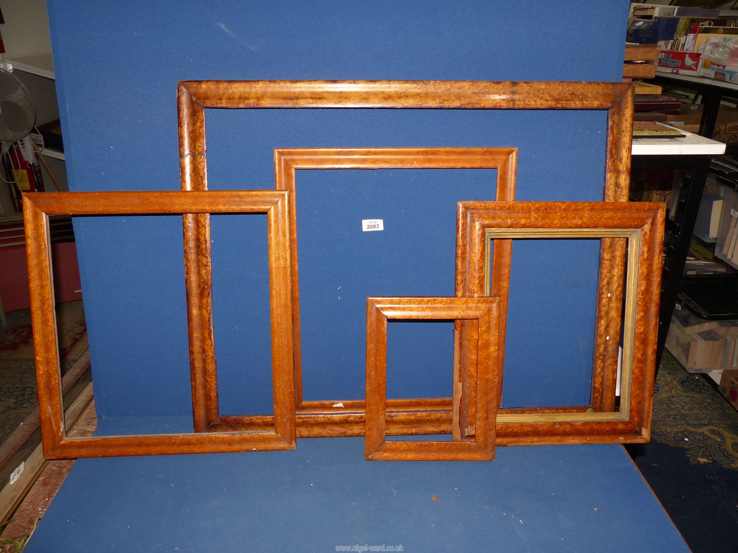 Five various Maple picture Frames, mainly Victorian/early 20th century.